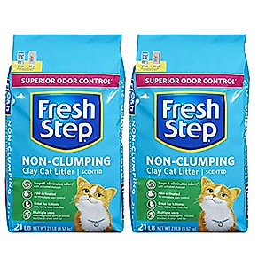 Fresh Step Extreme Clay, Non Clumping Cat Litter, Scented, 21 Pounds (2-Pack)
