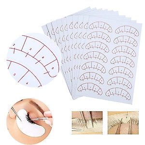 DEWIN Eye Mapping Stickers, Lash Map Under Eye Stickers Eyelashes Stickers for Lash Beginner Training and Practice 140 Pcs / 10-Sheets
