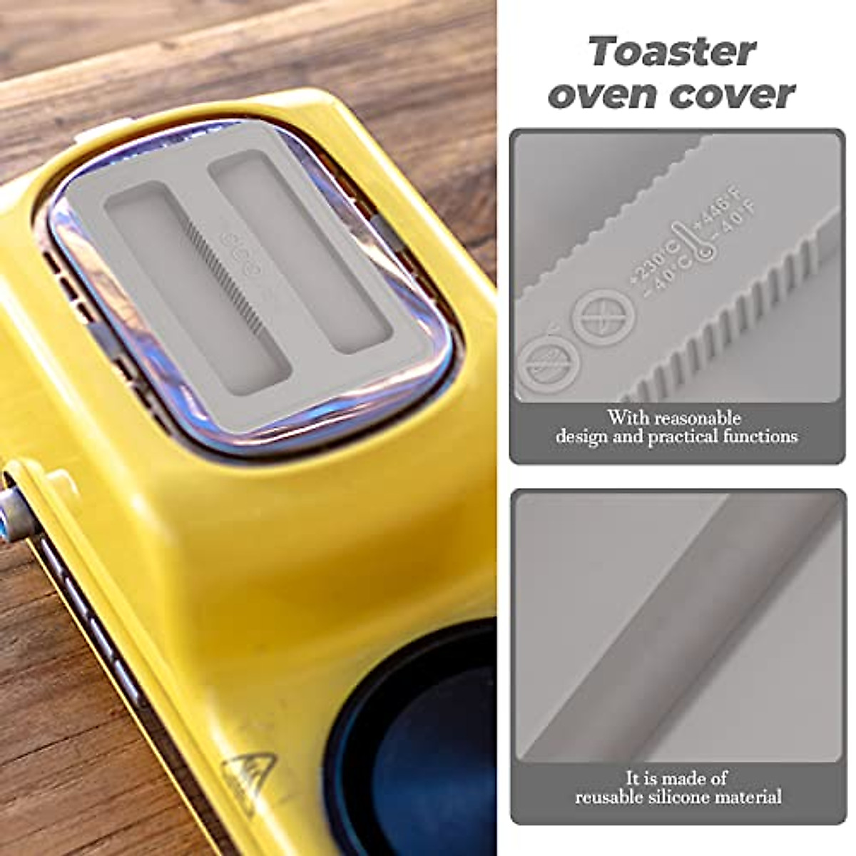 UPKOCH 2pcs Silicone Toaster Lid 2 Slice Toaster Cover Bread Maker Cover Toaster Appliance Top Cover Bread Machine Cover Sandwich Machine Part Accessories