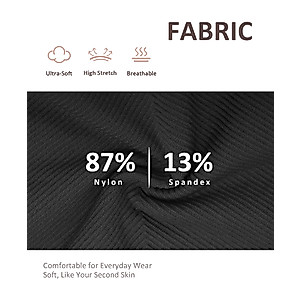 FeelinGirl Shapewear Tummy Control Underwear for Women High Waisted Panty Girdles Body Shaper Panties Black M/L