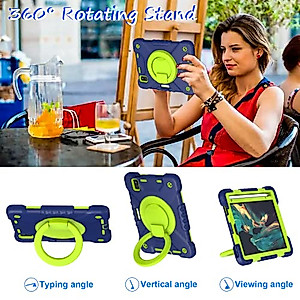 New iPad Mini 6 Case Kids 2021,iPad Mini 6th Generation Case for Kids Built-in Pencil Holder,Heavy Duty Shock Resistant Rugged with 360 Degree Swivel Handle Rugged Case for iPad Mini Case Kids