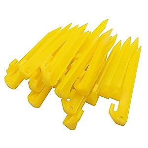 GDLPZM 24pcs Plastic Tent Pegs Durable Spike Hook Awning Camping Caravan Pegs Accessory