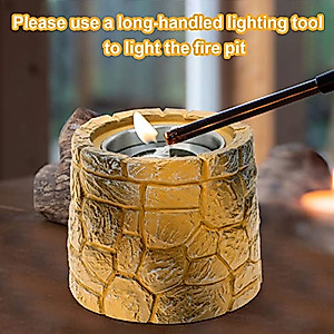 Priselebrate Tabletop Fire Pit, Portable Fire Pit, Fire Pit Table Top Firepit, Fire Bowl, Mini Personal Fireplace Indoor Outdoor Garden Decor