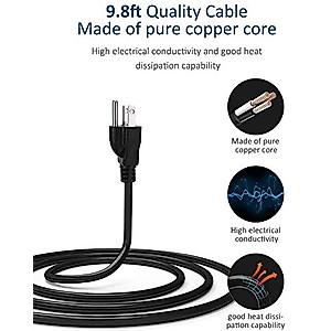 SUPERDANNY 9.8ft USB Power Strip Tower Surge Protector with 9 Outlet 4 USB 1080J Surge Protection, 2Pack, Black & Blue