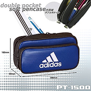 Mitsubishi Pencil PT1500AI04B1 Pencil Case AI04 Blue White Enamel Double Pocket