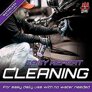 H&A QUALITY Ultra-Nano Wax Car Wash - Waterless Cleaning, Premium Exterior Detailing Spray with Carnauba - Clean, Shine, Protect Your Automobile - Restores Glossy Showroom Finish, Removes Dirt - 500ml