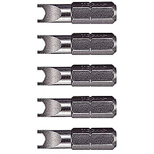 VEGA Spanner #10 Insert Bits. Professional Grade 1/4" Hex Shank #10 Spanner 1" Insert Bits. 125SP10A-5 (Pack of 5)