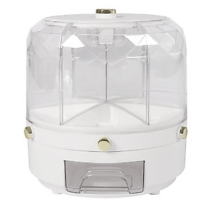 Opulentia Rice Dispenser Dry Grain Food Storage Container Tank 6-Grid Rotating for Kitchen 6 in1 Grain Storage Tank Rotating Rice Bean Oatmeal Food Dispenser Container (Style two)
