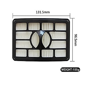 ConPus 2 Pack Vacuum Filters Replacement Compatible for Shark Rotator Pro Lift-Away NV500, NV501, NV502, NV503, NV505, NV510, NV520, NV552, UV560, NV642, ZU780, ZU782, ZU785, Part Xff500 Xhf500