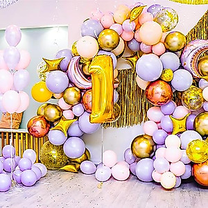 RUBFAC Pastel Purple Balloons, 146pcs Different Sizes Pack of 36 18 12 10 5 Inch for Balloon Garland or Balloon Arch as Graduation Birthday Wedding Baby Shower Anniversary Party Decorations