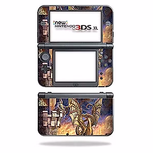 MightySkins Skin Compatible with Nintendo New 3DS XL (2015) - Wizard Fire | Protective, Durable, and Unique Vinyl Decal wrap Cover | Easy to Apply, Remove, and Change Styles | Made in The USA