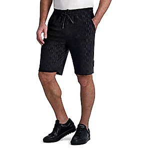 Karl Lagerfeld Paris Men's Casual French Terry Short, Black, XX-Large