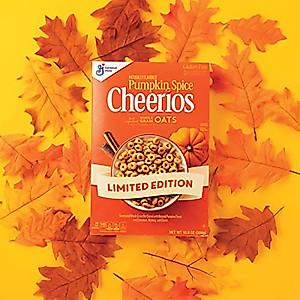 Pumpkin Spice Cheerios, Breakfast Cereal, Family Size, 18.5 OZ