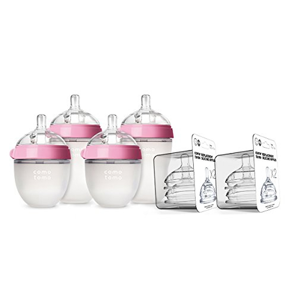 Comotomo Newborn Bottle Set Pink