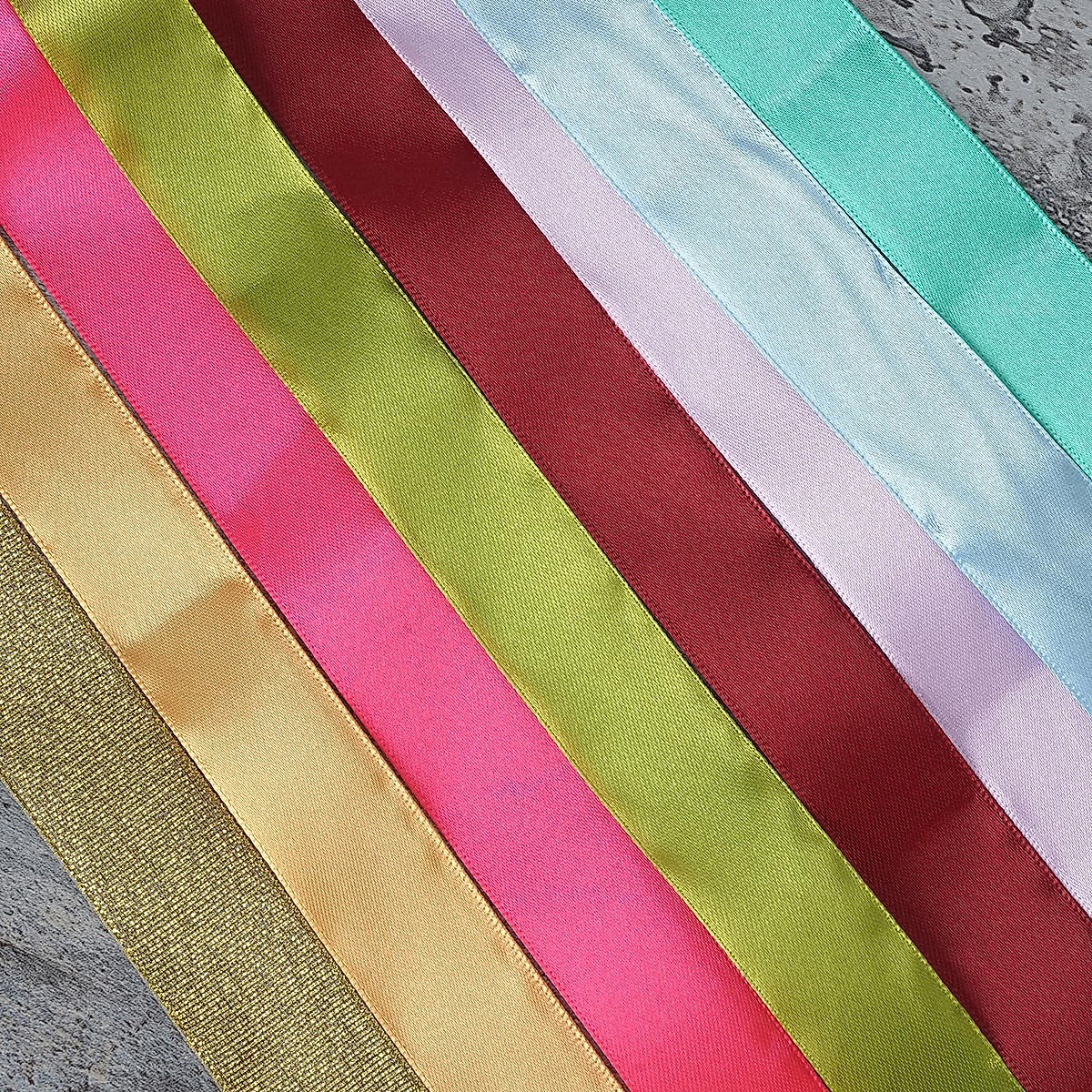 Chenkou Craft Solid Satin Ribbon Ribbons Assorted 40 Yards Craft Bow Party Decoration Packing Ribbons (Mix, 1"(25mm))