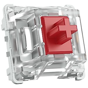 Gateron Linear Switches x Glorious 120 PCS - for Mechanical Keyboards, Gaming and Programming, 3-Pin, Transparent with Red Stem, LED-SMD Compatible