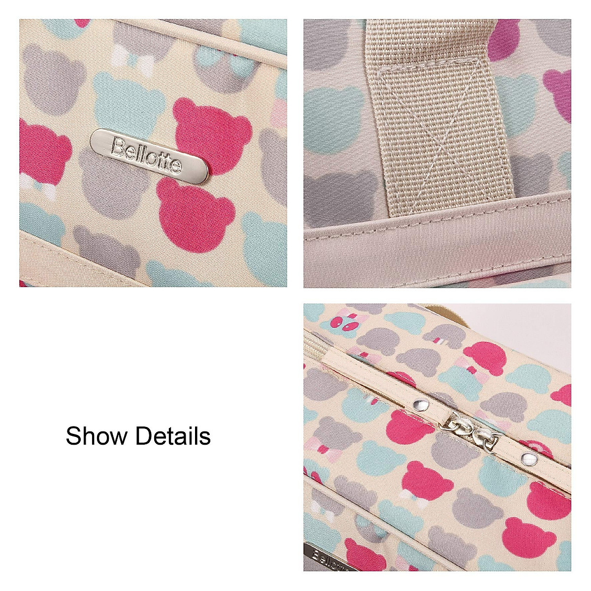 Bellotte Diaper Tote Bags for Girl, Large Capacity, Stylish and Durable