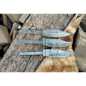 Handmade Damascus Steel Skinner Blank Blades 9 Inches With Twist Pattern