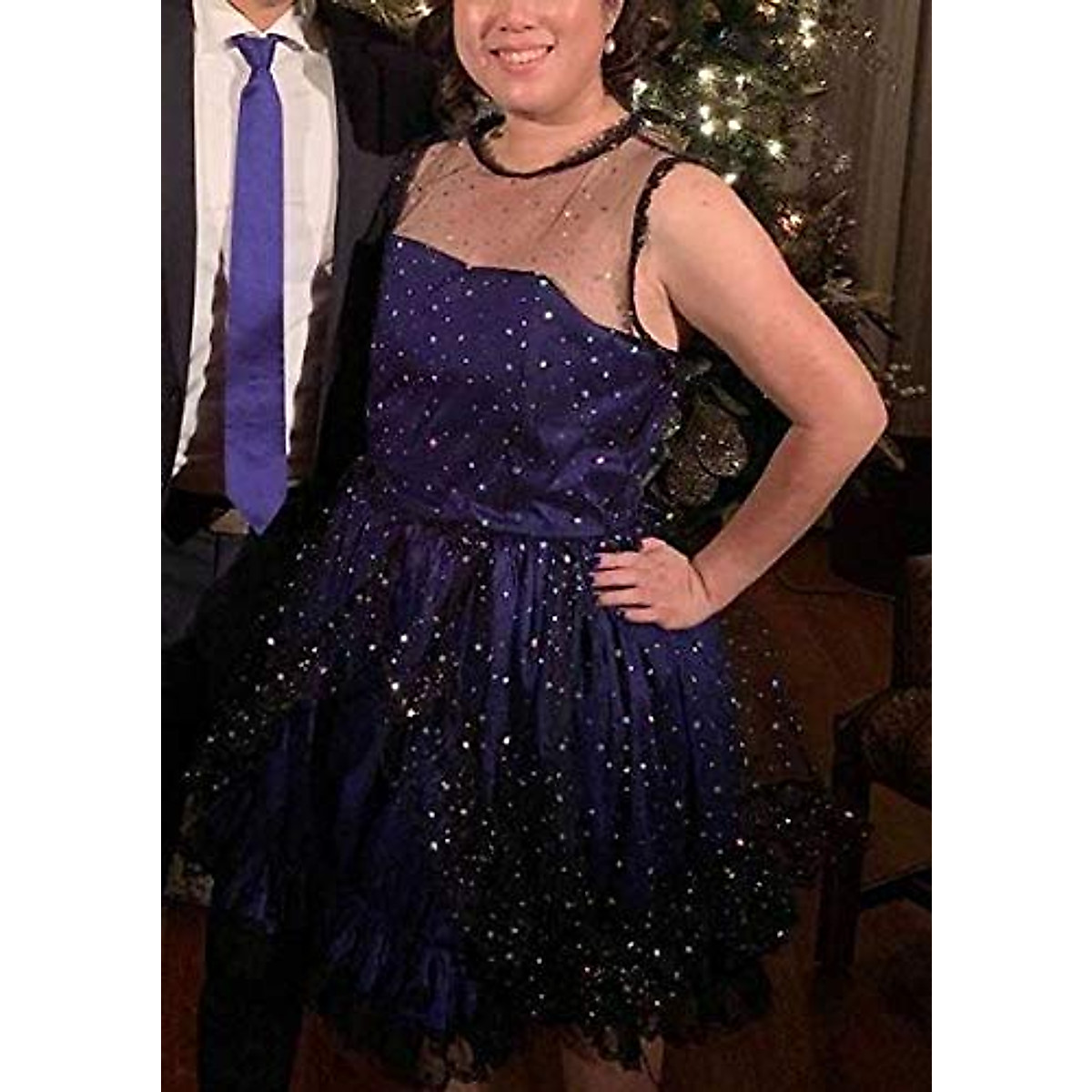 Honbay 5.5x1.7Yards Glitter Star Moon Sequin Tulle Net Yarn for Background Decoration or DIY Crafts Making (White) (Grey)