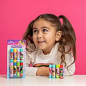 Lip Smacker Disney Princess Flavored Lip Balm Party Pack 8 Count, Clear, For Kids