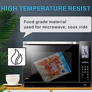 20 PCS Reusable Vacuum Sealer Bags for Food & Snack Storage, Meal Prep & Sous Vide, BPA Free Vacuum Zipper Bags, Freezer & Microwave Safe, 3 Sizes, 8" x 8" x 7, 10" x 11" x 7, 13" x 10" x 6, Clear