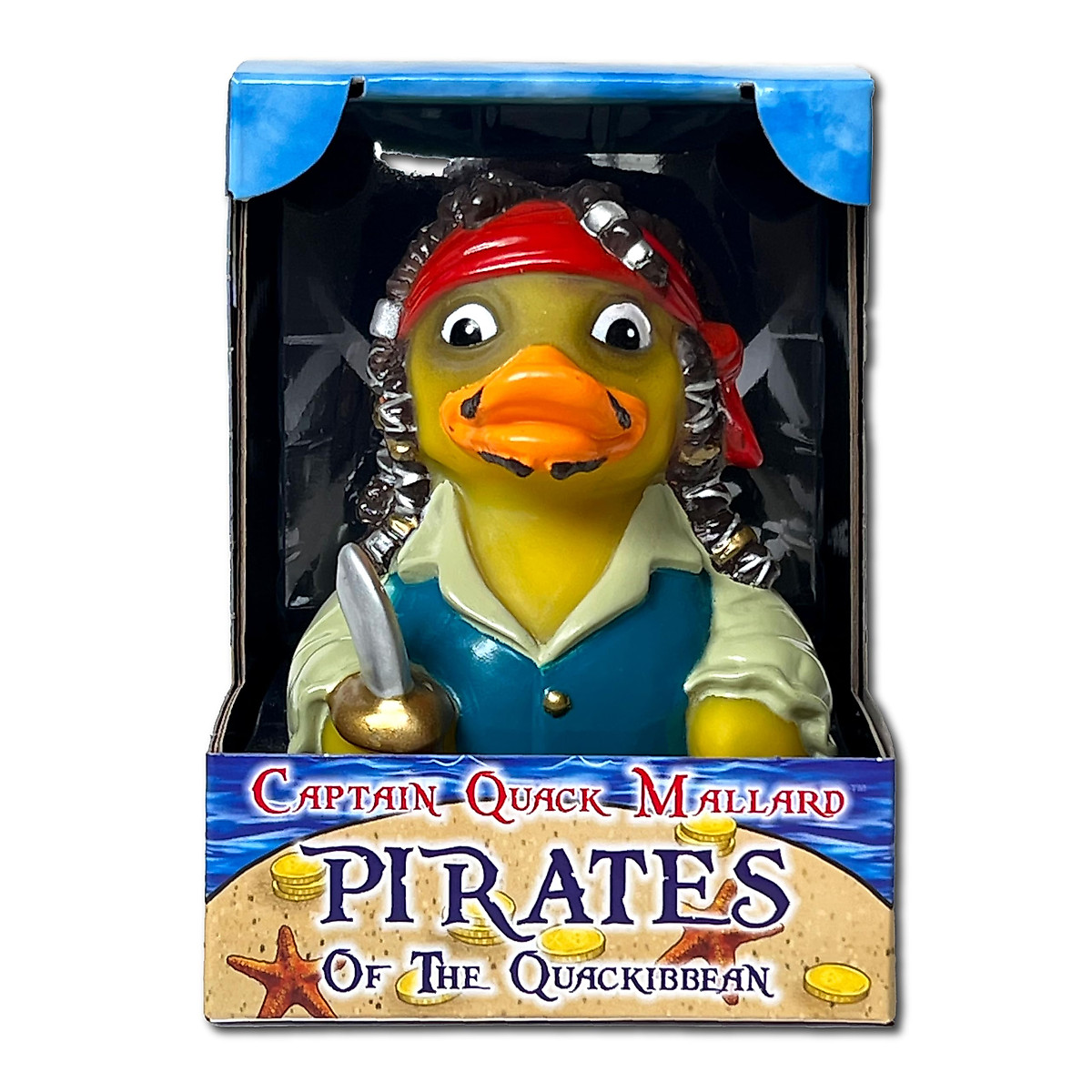 CelebriDucks - Captain Quack Mallard - Floating Rubber Ducks - Collectible Bath Toys Gift for Kids & Adults of All Ages