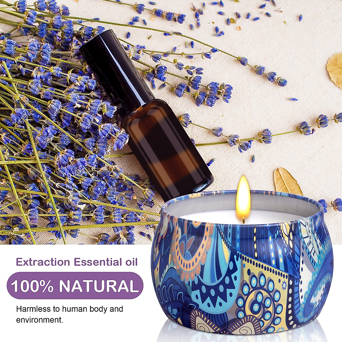 OFUN 4 Pack Scented Candles, Aromatherapy Candle Gift Set, 4.4 oz/120H Long Burning, Soy Wax Aromathrapy Candles for Stress Relief, Ideal for Birthday, Christmas, Thanksgiving, Mother's Day