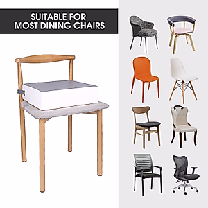 Toddler Booster Seat for Dining Table,PU Waterproof Kids Booster Seat for Table with Safety Buckles,Non-Slip Bottom Portable Booster Cushion for Travel