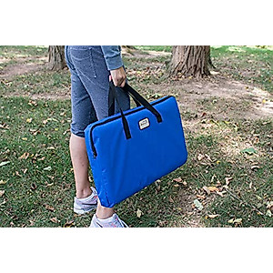 Armarkat Model PP001B-M Portable Pet Playpen in Blue and Beige Combo, Medium