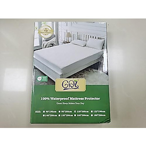 GRT Rayon Bamboo Waterproof Mattress Protector Cal King Size - 3D Air Fiber Cooling Mattress Cover Breathable Ultra Soft, Mattress Pad Noiseless Fits up to 26'' Deep Pocket Mattress Machine Washable