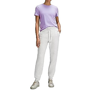 Lulucheri Women's Workout T-Shirt Short Sleeve Lightweight Crew Neck Shirts Yoga Running Exercise Athletic Tee Top (Medium, Spring Lilac)