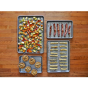 USA Pan Quarter Sheet Oven Safe Nonstick Baking and Cooling Rack