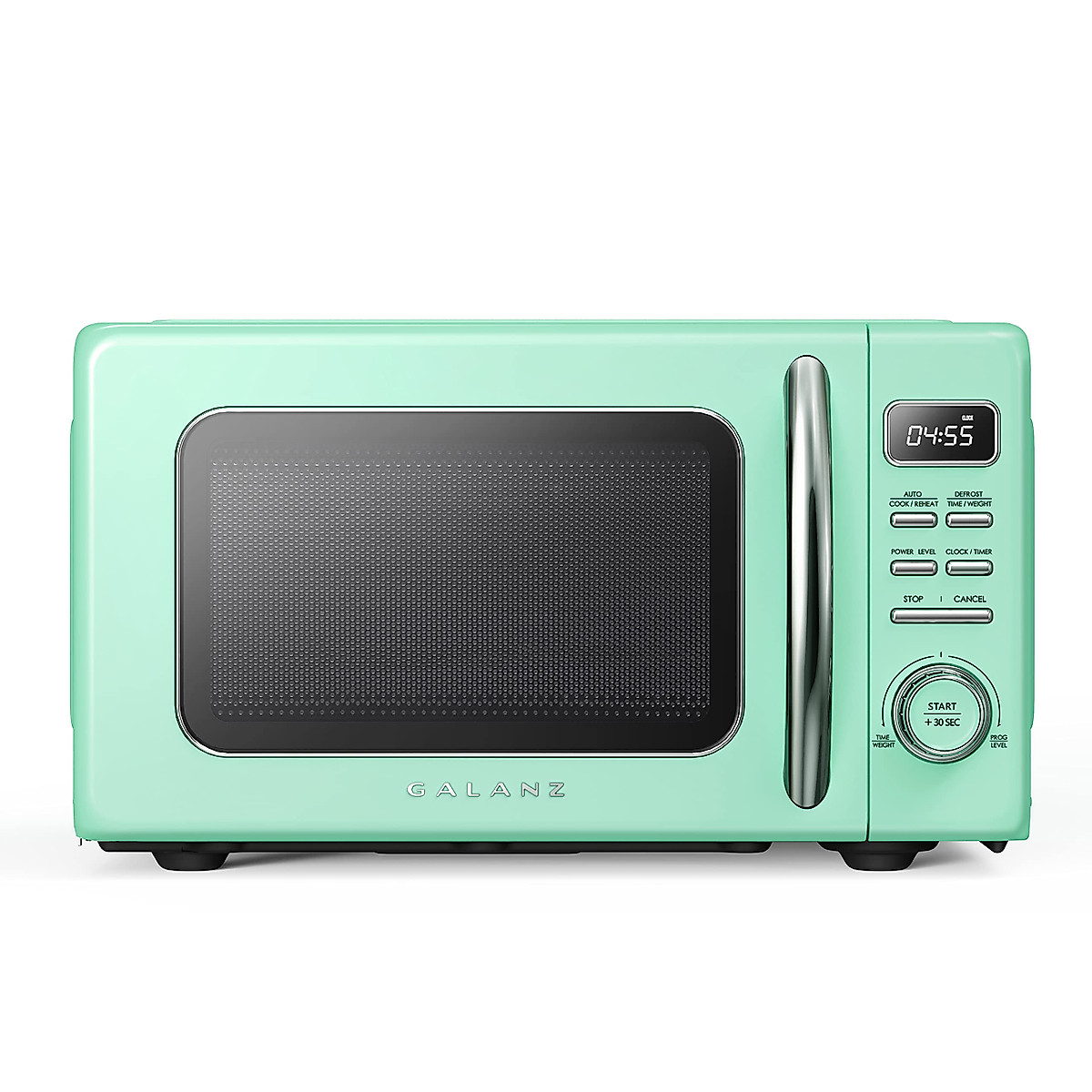 Galanz GLR25MGNR10 Retro Compact Refrigerator, Mini Fridge & GLCMKZ07GNR07 Retro Countertop Microwave Oven with Auto Cook & Reheat, Defrost, Quick Start Functions, Pull Handle.7 cu ft, Green