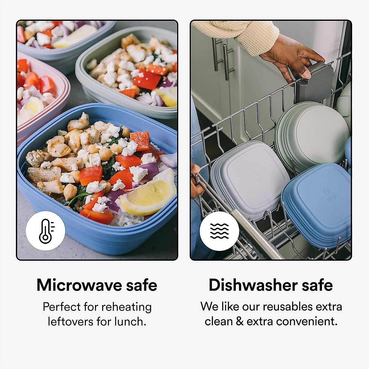 STOJO Collapsible Sandwich Box – 24oz, Reusable Food Storage Container, Silicone Bowl for Hot/Cold Food – Meal Prep, Lunch, Camping, Hiking – Dishwasher Safe (Set of 1, Carnation)