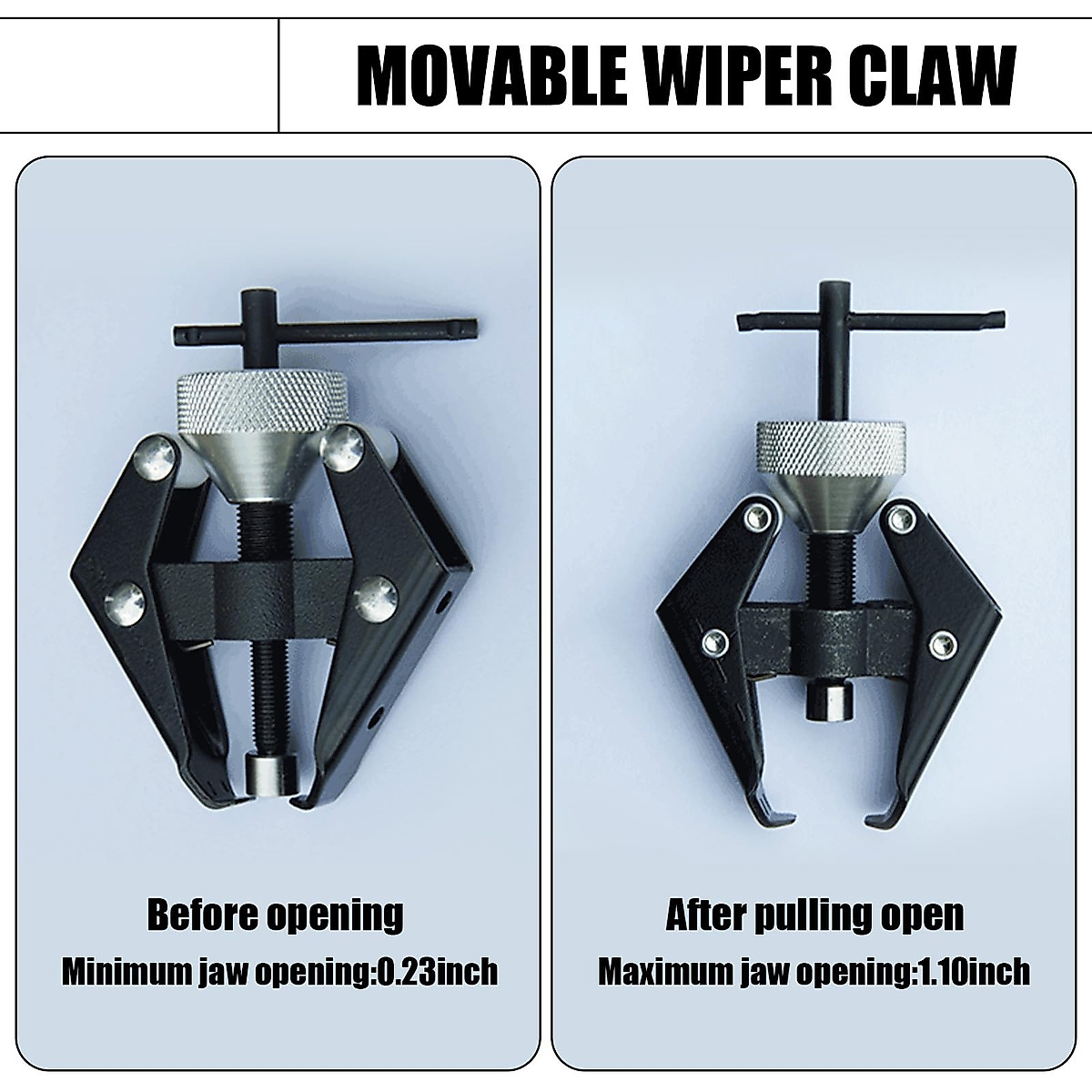 ZBGUN 1 PC Car Wiper Puller, Fixed Ball-Type Windshield Wiper Arm Deletion Special Tool, Universal Auxiliary Repair Accessories, Product Compatible with Cars, Trucks, Vans, SUVs, Trailers (Black)