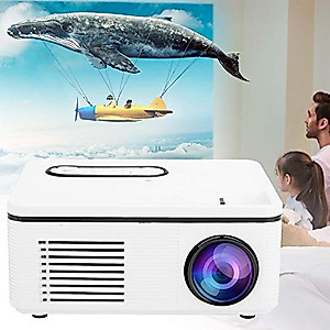 Portable Projectors,HD 1080P Supported 400 Lm LED WiFi Video Projector Home Theater with 100 Inch Projection Size and 1000: 1 Contrast Support USB, HDMI, AV Interface for Desktop / DVD (White)