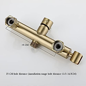 MINJING Handheld Bidet Sprayer for Toilet, Baby Cloth Diaper Sprayer Hot and Cold Water Toilet Sprayer Wall Mounted Handheld Sprayer Kit, Brass, High Pressure, Adjustable Water Pressure, Brushed Gold