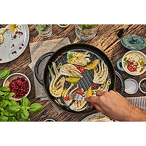 Staub Round Grill Pan 10-inch Matte Black