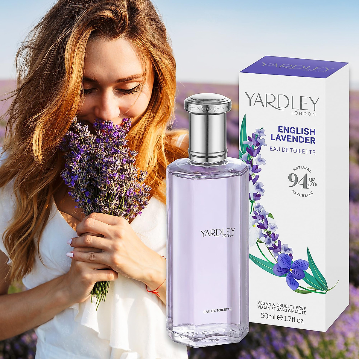 Yardley Of London English Lavender Eau de Toilette Spray for Women, 1.7 Ounce