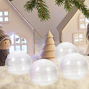 PRETYZOOM 100pcs Shell Tennis Large Xmas Tranparent Bubble Round Clear Gifts Treat Container Bulk Capsule Prize Machine Capsules Small Clear Balls Tiny Refill Child Household Plastic