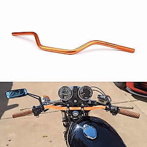 USTPO Motorcycle Handlebar 7/8" 22mm Cafe Racer Handlebars Drag Bars Universal For Cafe Race Bobber Motocross Dirt Pit Bike ATV Ebike Mini Bike Orange