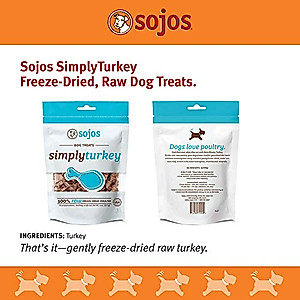 Sojos Simply Turkey Freeze-Dried Dog Treats, 4 oz