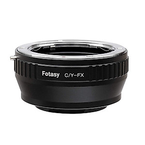 Fotasy Contax Yashica C/Y Lens to Fuji X Adapter, CY Lens X Mount Adapter, Compatible with Fujifilm X-Pro1 X-Pro2 X-Pro3 X-E2 X-E3 X-A10 X-M1 X-T1 X-T2 X-T3 X-T4 X-T10 X-T20 X-T30 X-T30II X-T100 X-H1