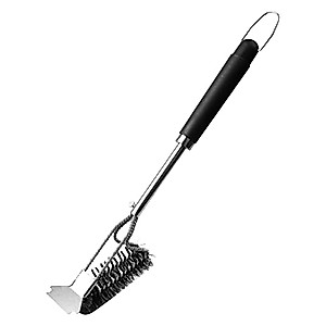 Sihuuu Grill Brush and Scraper, Reinforced Stainless Steel Bristles Cleaning Tools, Best Heavy Duty Outdoor Grill Brush kit for All Grill Types, BBQ Grill Cleaner Brush with Handle