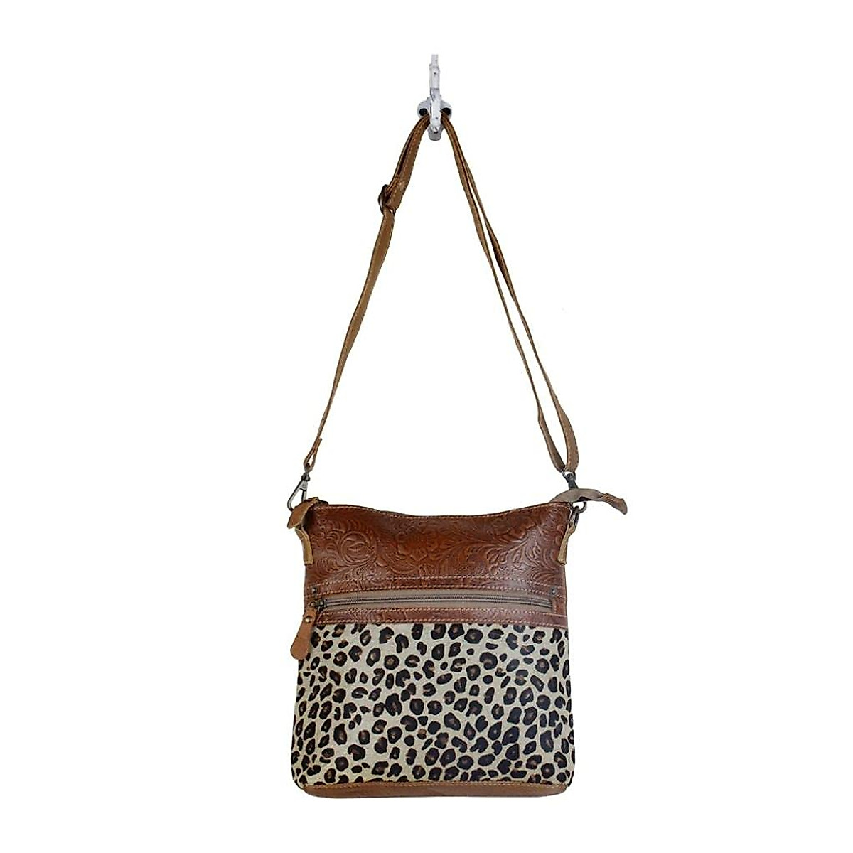 Myra Bag Dynamic Leopard Print female Cowhide Bag Upcycled Cowhide & Leather S-2836