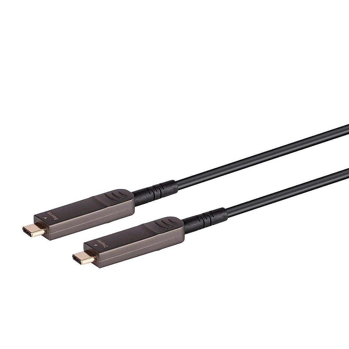 Monoprice USB 3.1 Type-C to Type-C Video-Only Cable - 4K@60Hz, Fiber Optic, AOC, 75 Feet, Black - SlimRun AV Series