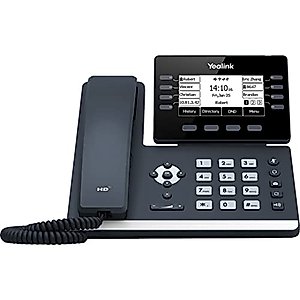 Yealink SIP-T53W IP Phone - Corded - Corded/Cordless - Wi-Fi, Bluetooth - Wall Mountable, Desktop - Classic Gray