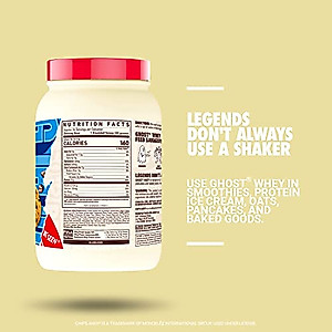 GHOST WHEY Protein Powder, Chips Ahoy! - 2lb, 25g of Protein - Whey Protein Blend - ­Post Workout Fitness & Nutrition Shakes, Smoothies, Baking & Cooking - Cookie Pieces Inside