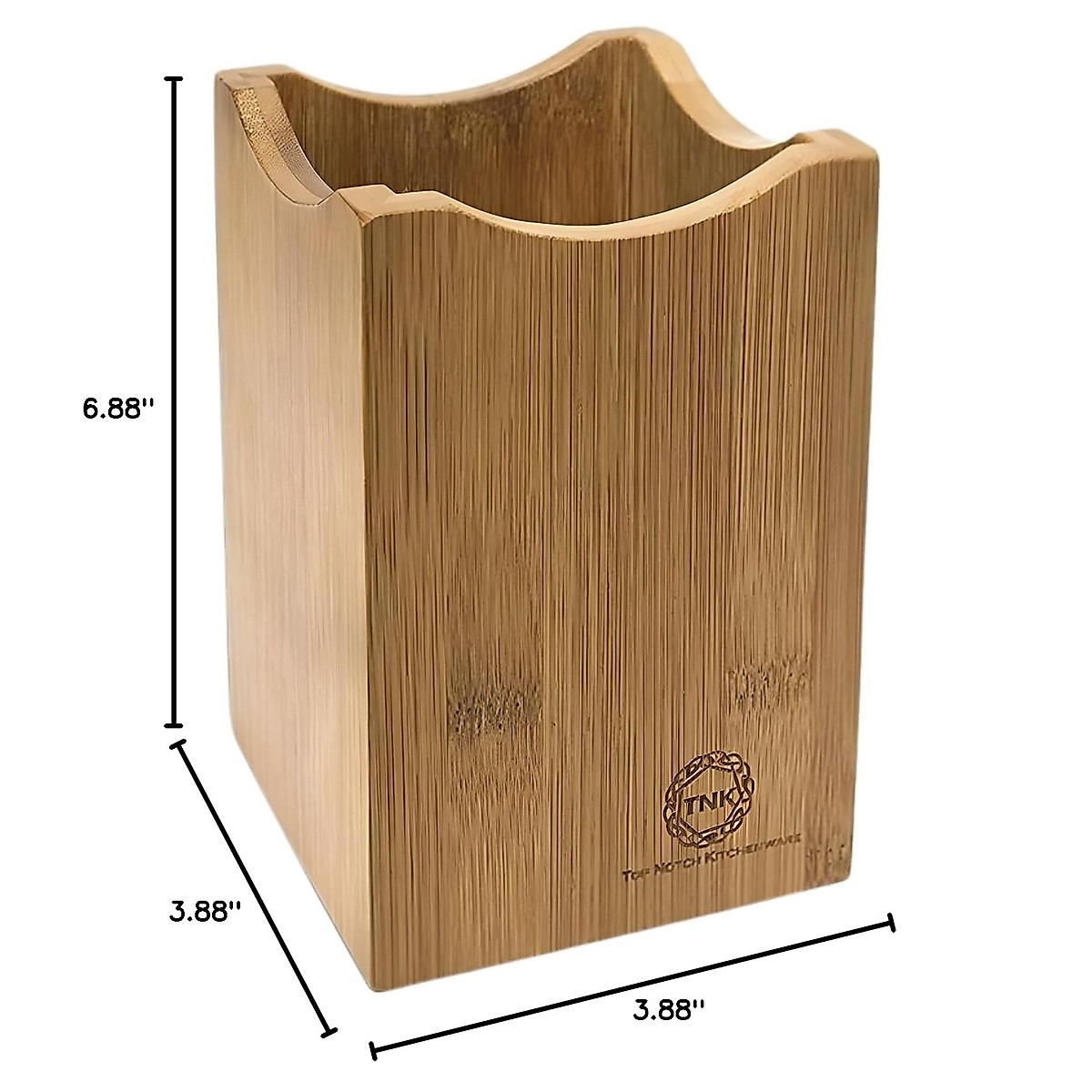 Bamboo Utensil Holder or Caddy for Kitchen Tools. Perfect Organizer for Stainless Steel, Ceramic, or Bamboo Spatulas, Spoons, and Flatware. Quality Home Collection