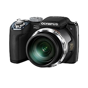 Olympus SP-720UZ 14MP 26x Opt Zoom 3-Inch LCD Digital Camera - Black